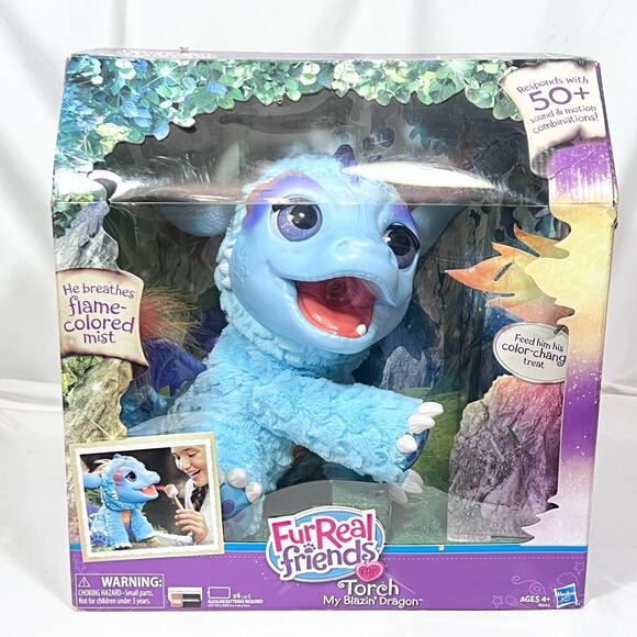 Hasbro | Toys | Furreal Friends Torch My Blazin Dragon Plush Toy Fur ...